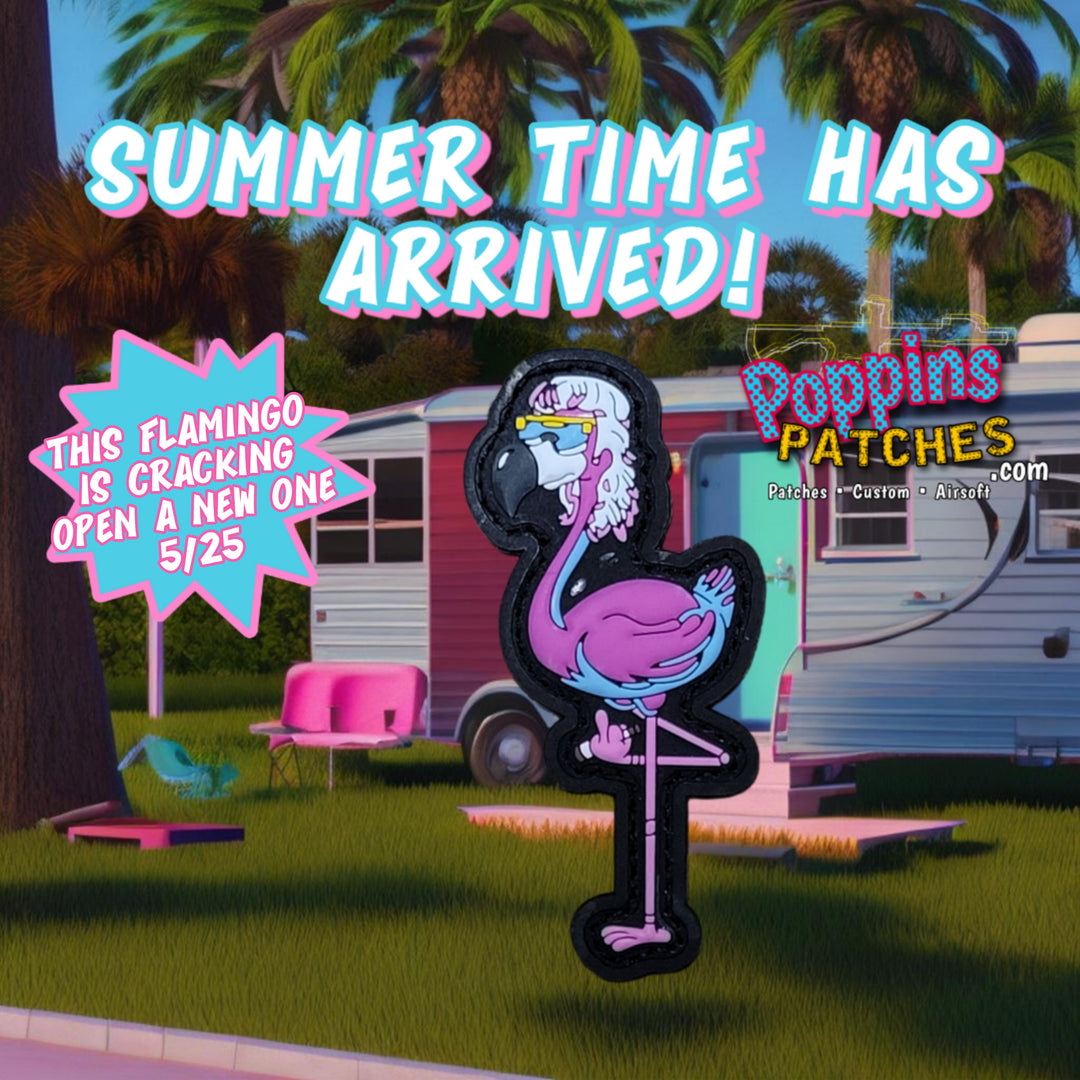 Trailer Park Flamingo – Poppins Patches