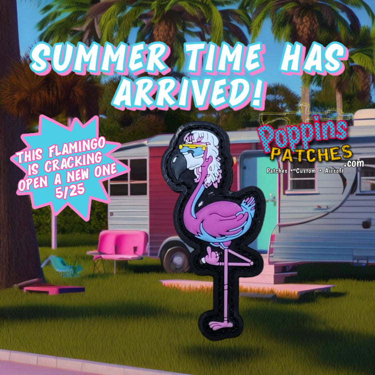 Trailer Park Flamingo – Poppins Patches